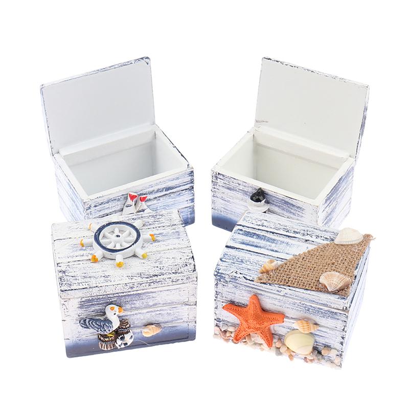 Buy Mediterranean Style Storage Box Classic Desktop Wooden Postcard ...