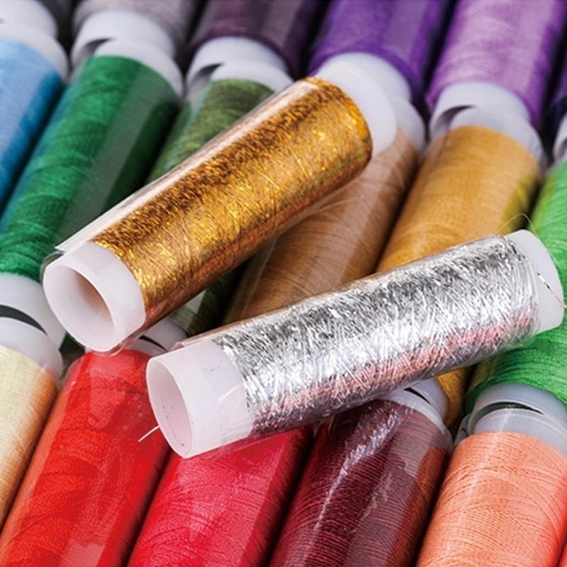 Cheap 18/39 Pcs DIY All Purpose Rainbow Colors Home Mixed Colors Sewing ...