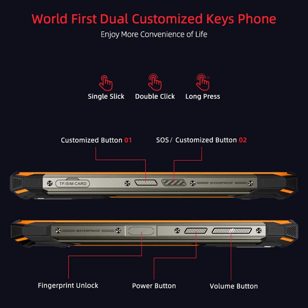 Buy DOOGEE IP68/IP69K S88 Pro Rugged Phone 10000mAh Battery LED Light ...