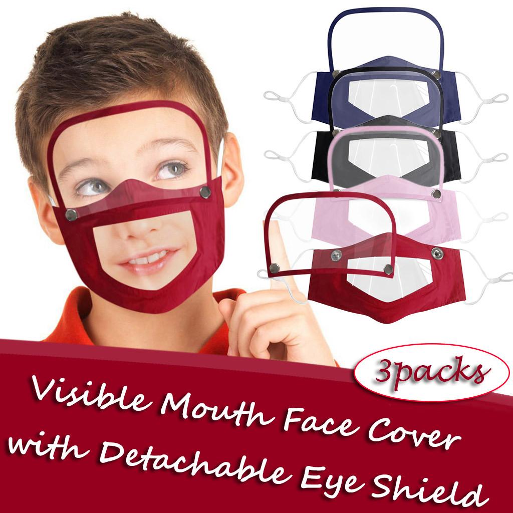 Buy GG Kids' Child Visible Mouth Cover Face Mask With Filter And ...