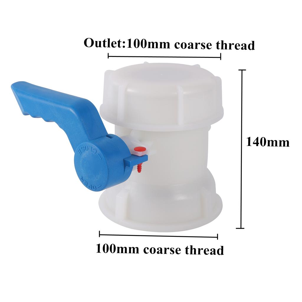 DN40/50/80 Butterfly Valve 1000L IBC Tank Container Adapter Garden ...