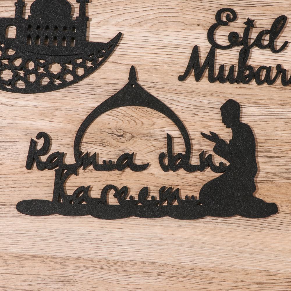 Buy Islamic Muslim Felt Home Party Supplies DIY Crafts Eid Mubarak ...