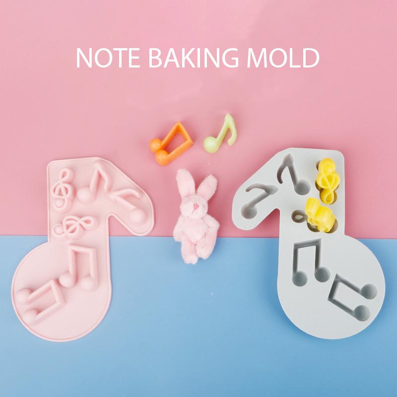 Buy Music Note Silicone Mold Kitchen Resin Baking Tool Diy Cake ...