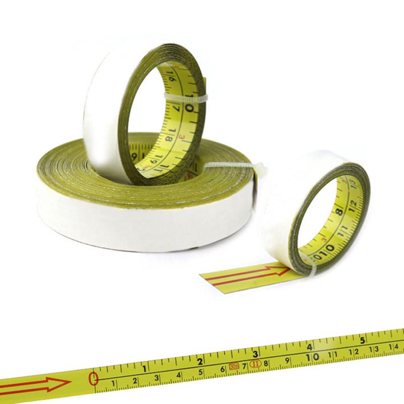 Buy Inch & Metric Self Adhesive Tape Measure Steel Miter Saw Scale ...