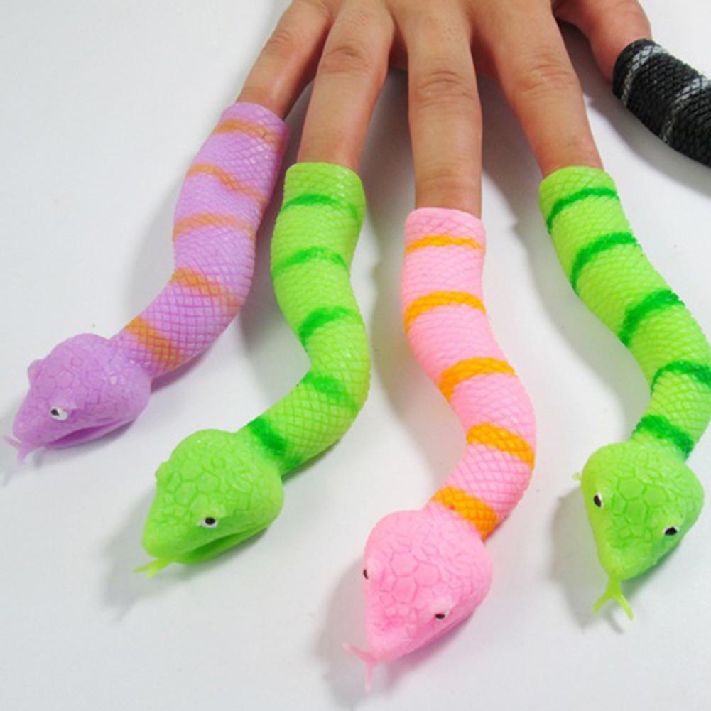 Buy Forked Hand Snake Puppet Finger Tongue Bendable Props Halloween ...