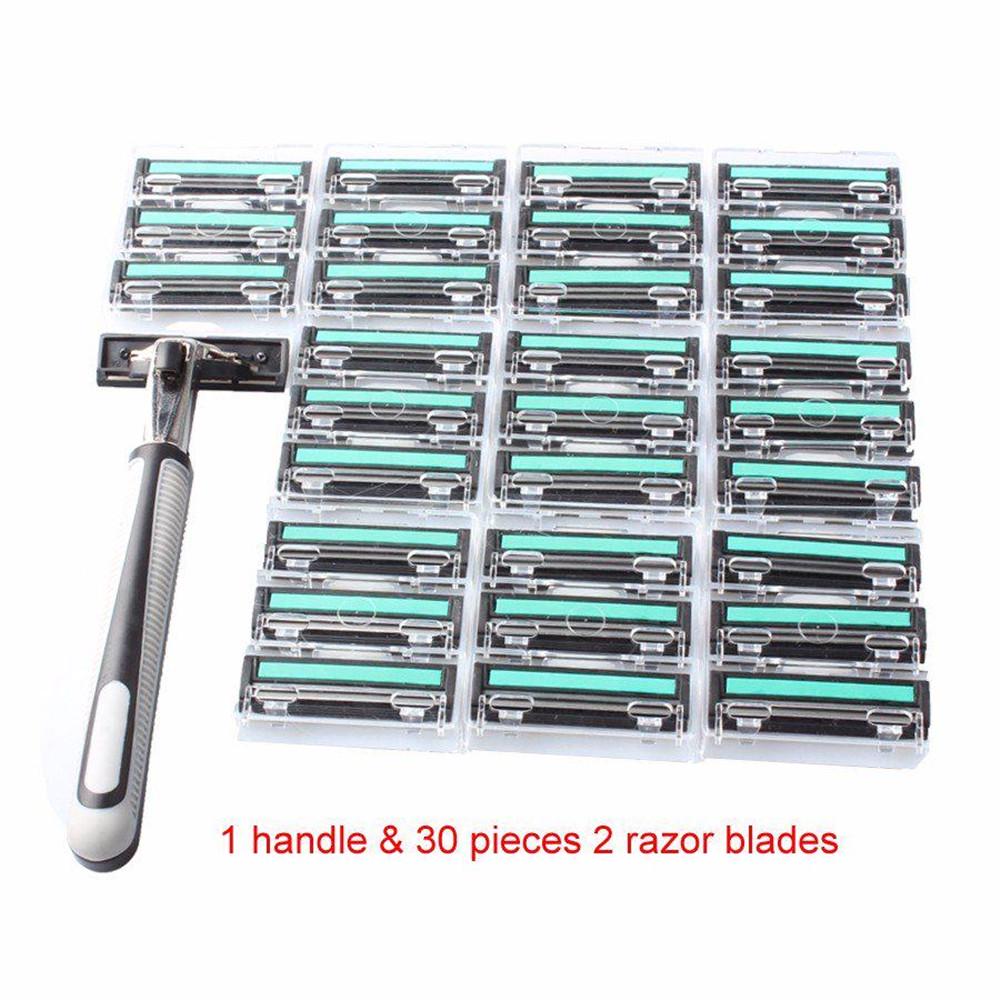 Buy 30pcs Men's Face Shaving Razor Blades Beard Shaver High Quality ...