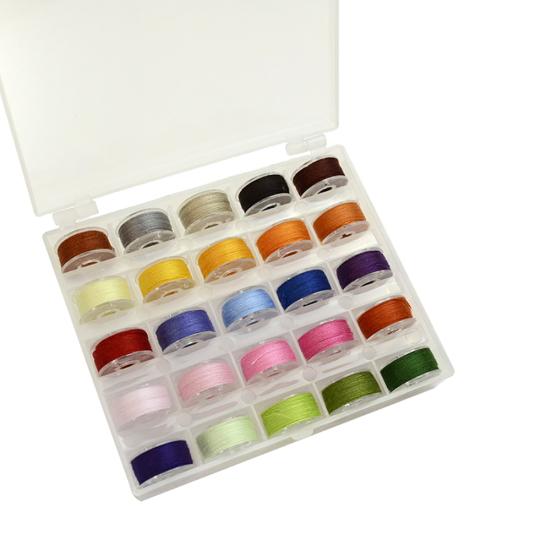 25/36 Colors Transparent Sewing Thread Spool Bobbin Box Storage ...