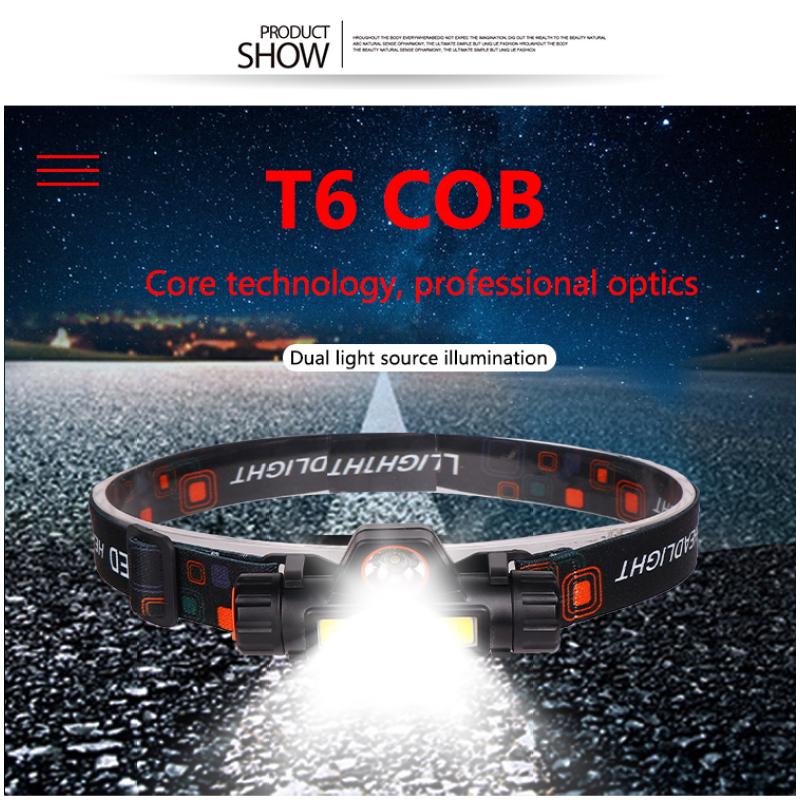 Buy LED Headlamp Portable USB Rechargeable Powerful XPE+COB Headlight ...