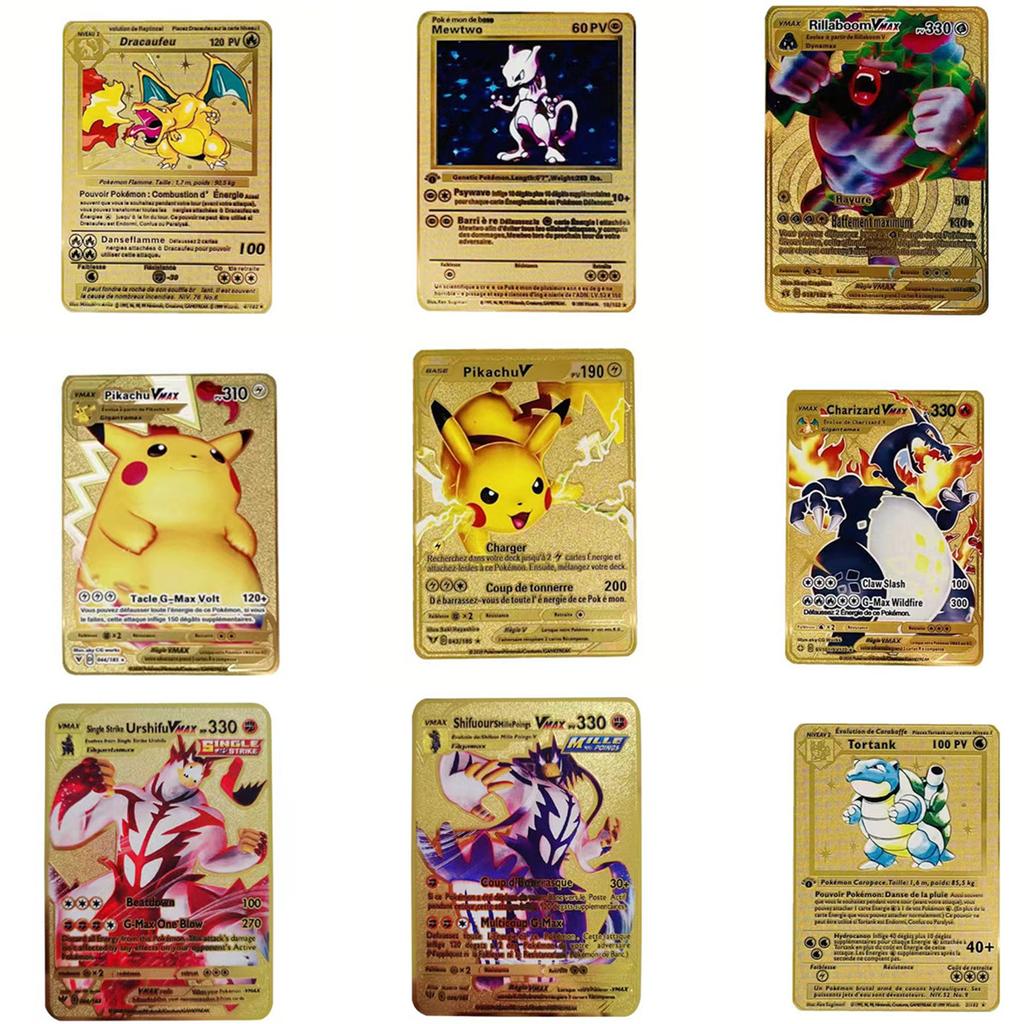 Buy Metal Pokemon Cards French English Metal Pokemon Metalicas Vmax Ex ...