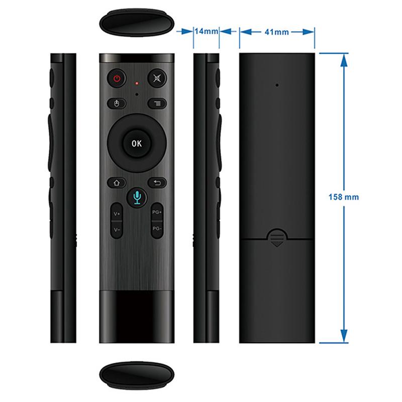 Bluetooth 2.4GHz WIFI Voice Remote Control Air Mouse with USB Receiver ...