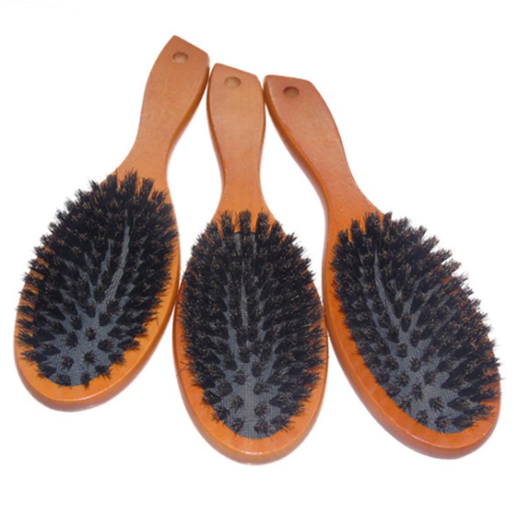Buy Beauty and Health Tool Brown Lotus Wood Pig Bristle Comb Airbag Pig ...