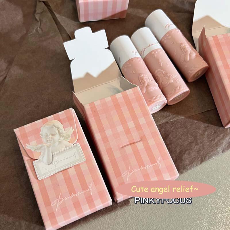 Cheap 1pc Cute Angel Embossed Lip Gloss Matte Lipstick Easy To Color ...