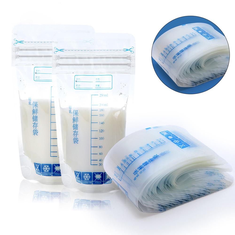 Buy 30Pcs Baby Breast Milk Storage Bag 250ml Liquid Safe Food Storage ...