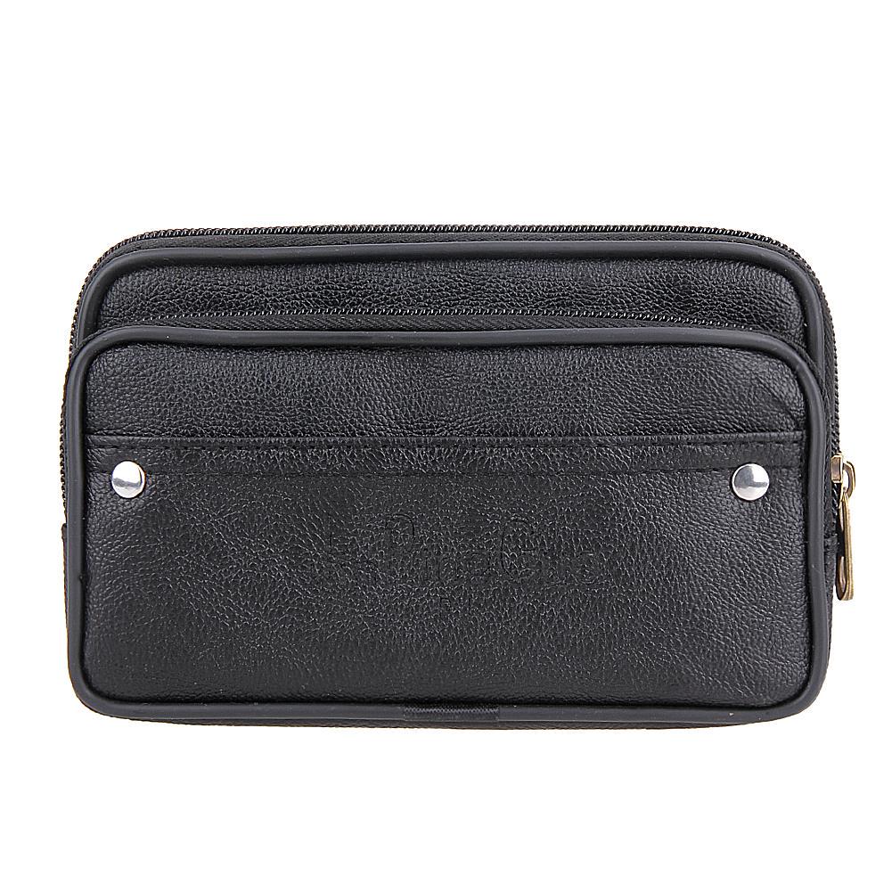New Men Waist Pack Bags PU Leather Casual Small Belt Wallets Phone ...
