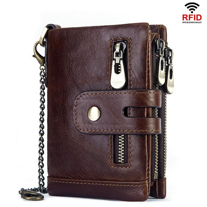 Buy Men Leather Small Compact Bifold Pocket Wallet Mini Purse Credit ...
