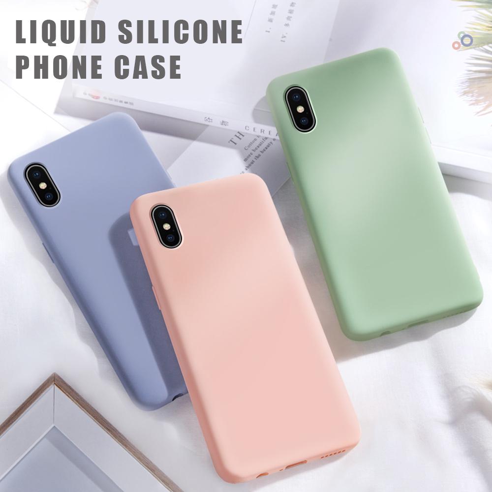 Liquid Silicone Case for iPhone 11 12 Pro Max Mini 7 8 6 6S Plus XR X ...