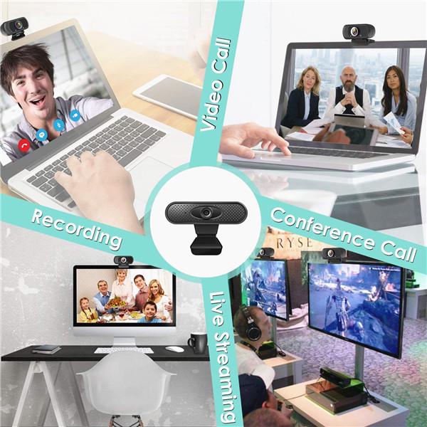 Buy HD Webcam 1080P with Microphone PC Laptop Desktop USB Webcams Pro ...