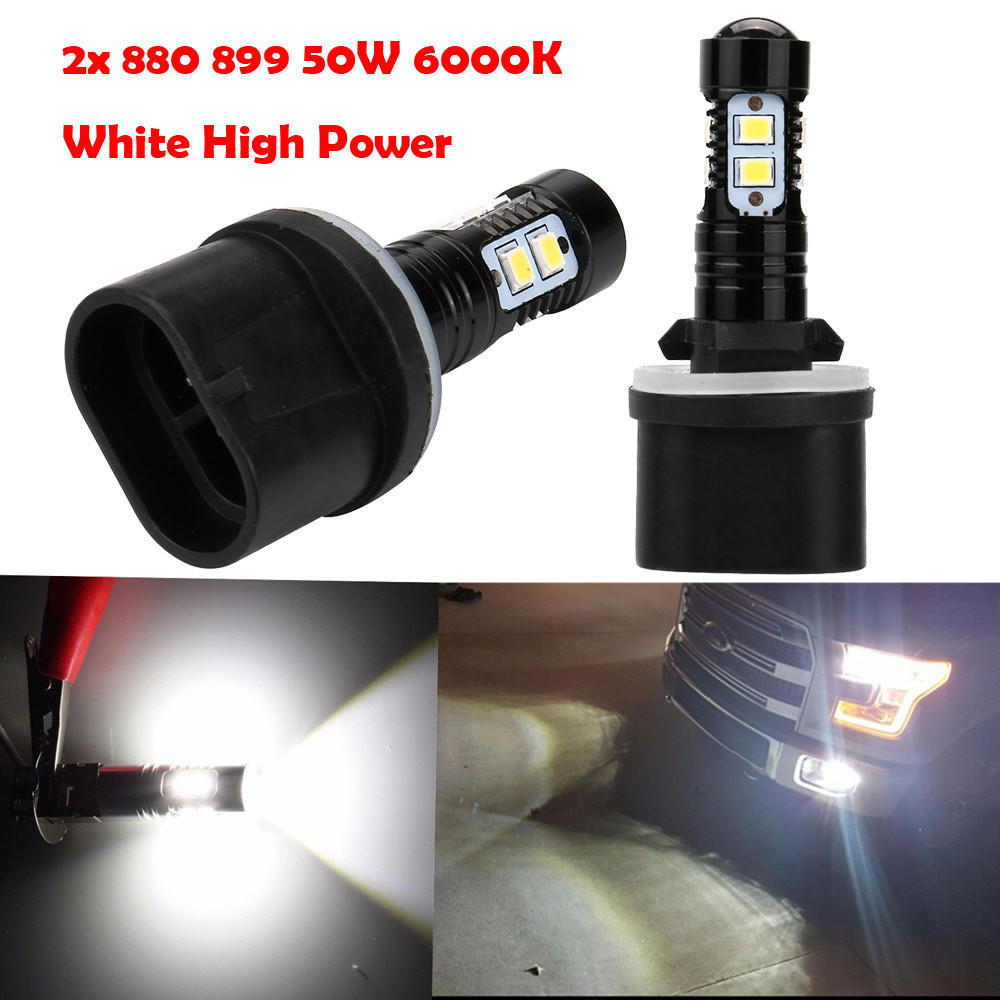 Buy 2x 880 899 50W 6000K White High Power LED Projector Fog Lights ...