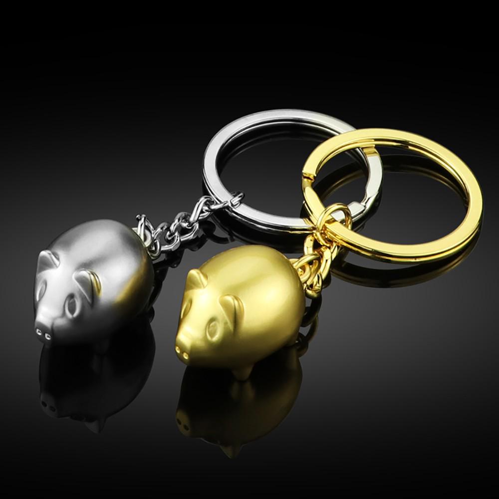 Buy Zodiac Piglet Key Ring Gift Pendant Metal Ring Gold Pig Silver Pig ...
