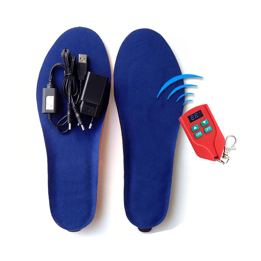 Buy 1 Pair EU Plug 41-46 Code Portable Wireless Heated Insoles Shoe ...