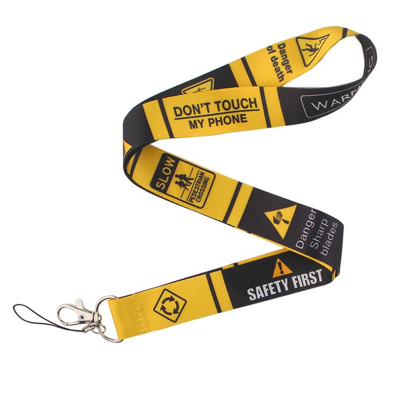 Buy Warning sign keys ID Card Gym Mobile Phone Straps USB badge Holder ...