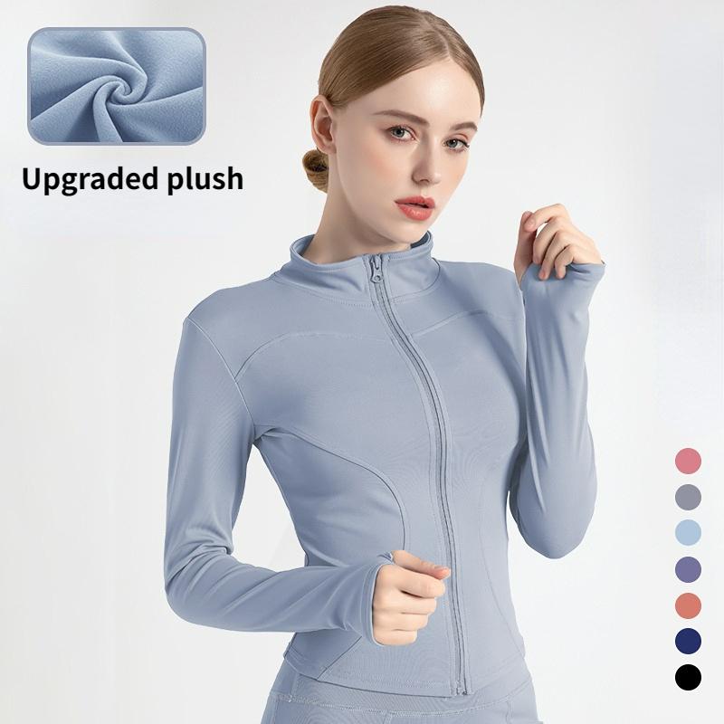 Cheap New Sports Coat Women's Spring and Autumn Fitness Wear Mock Neck ...