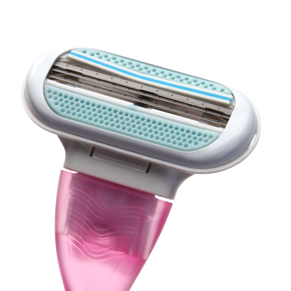 Buy 5pcs/set Beauty Safety 4-Blade Women Handle Razor Female Shaving ...