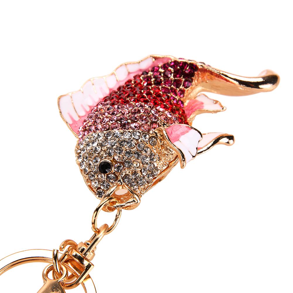Buy Exquisite Crystal Fish Keychains Holder Goldfish Purse Bag Pendant ...