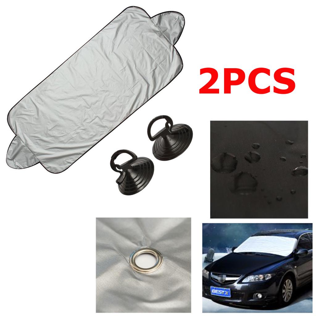 Buy 2Pcs Car Windscreen Cover Heat Sun Screen Frost Ice Snow Shield ...