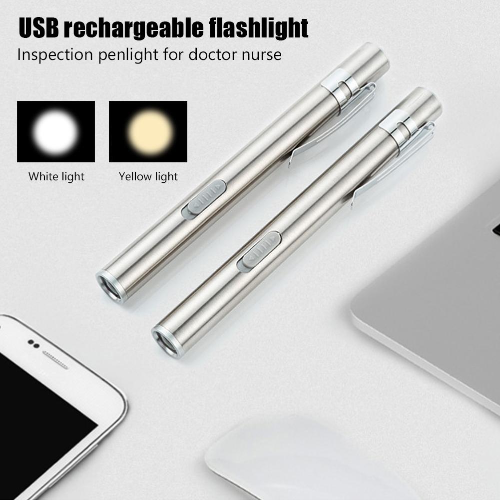 Portable USB Charging Mini Flashlights Torch Light Diagnostic Pen ...