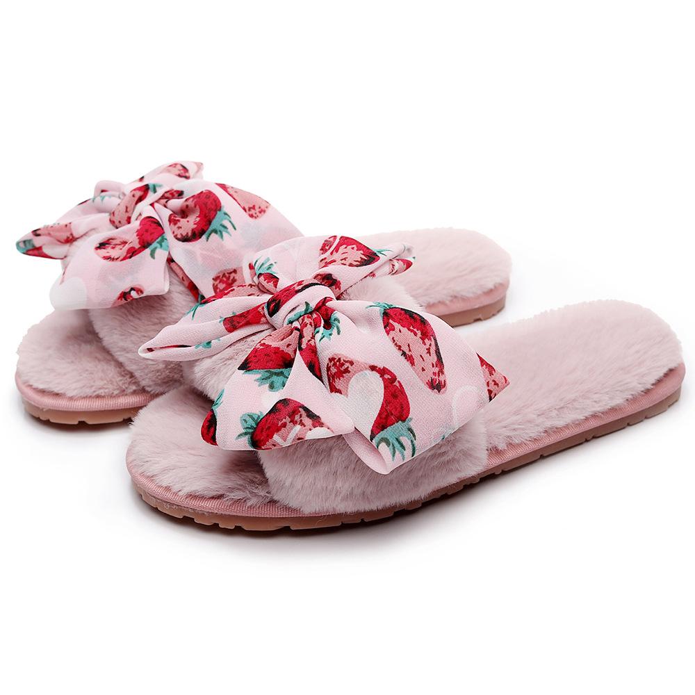 Buy Plush Indoor Slippers Women Cotton Warm Soft Home Shoes Winter Love ...