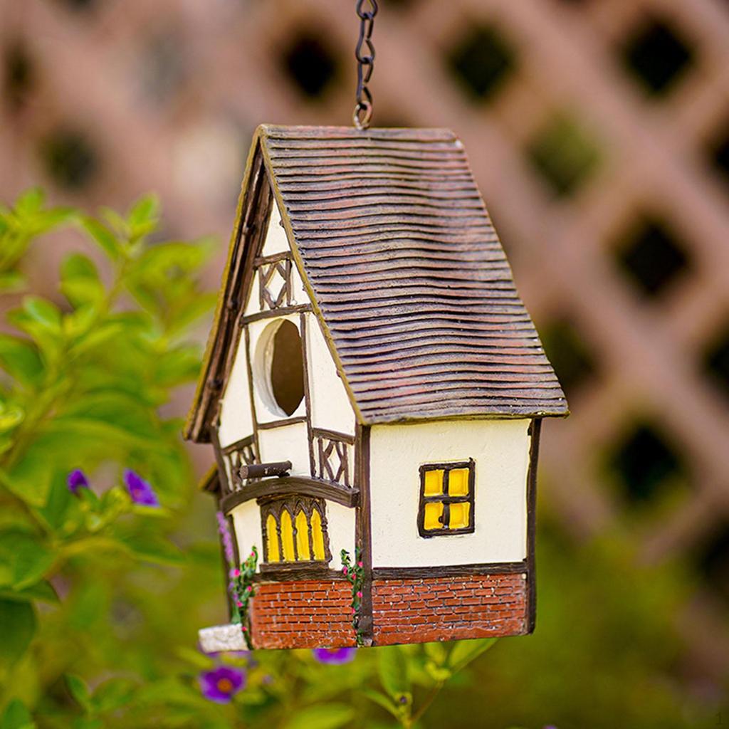Buy Hand Painted Bird House Nesting Cottages Nest Hanging for Tree ...