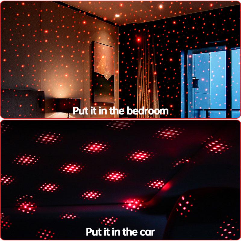 Buy Universal Mini USB Plug LED Car Roof Star Night Lights Projector ...