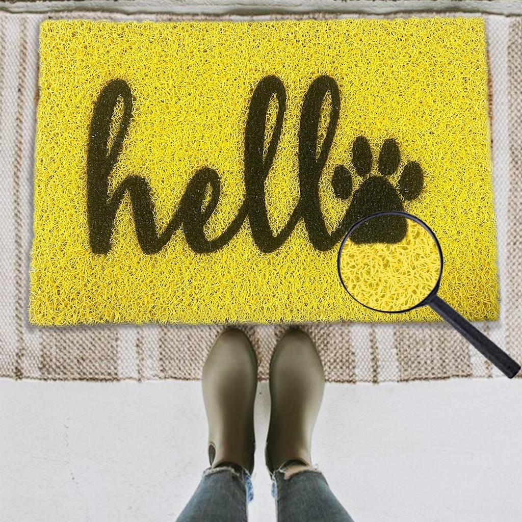 Buy CURLY MAT PATTE YELLOW 40X60 CM Decorative Multi-Purpose Interior ...