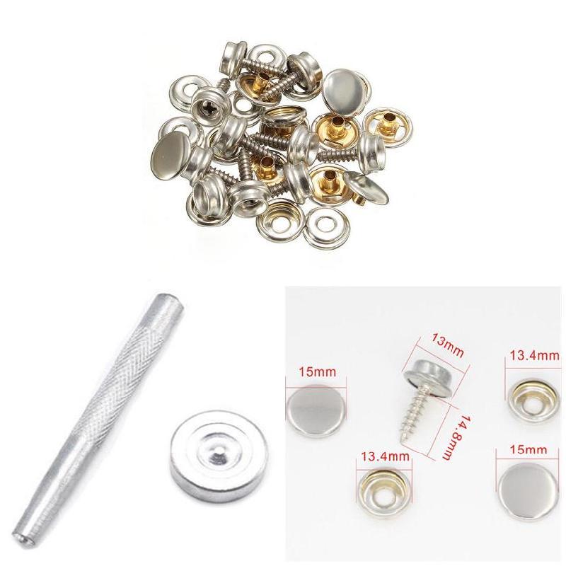 Buy 50Pcs Set Tarpaulin Sewing Stainless Camping Push Button Buttons ...