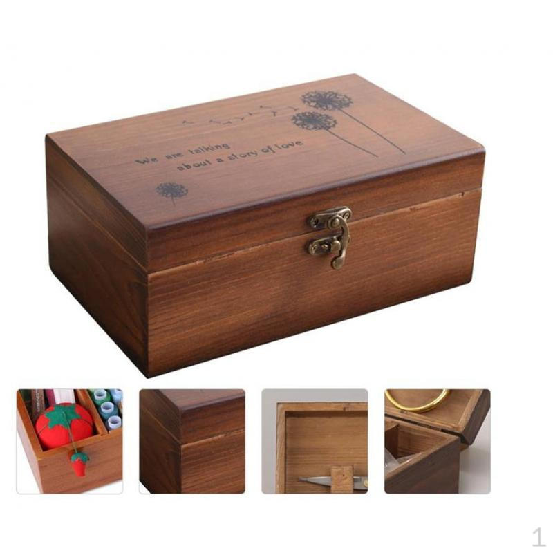 Buy Compact Sewing Kit Box Basket Organizer Holder Container ...