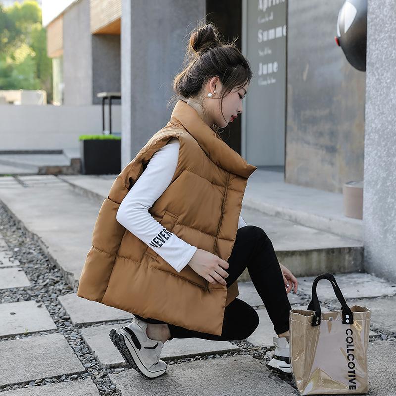 Buy Women Autumn Winter Warm Cotton Vest Jacket Short Sleeveless Coat ...