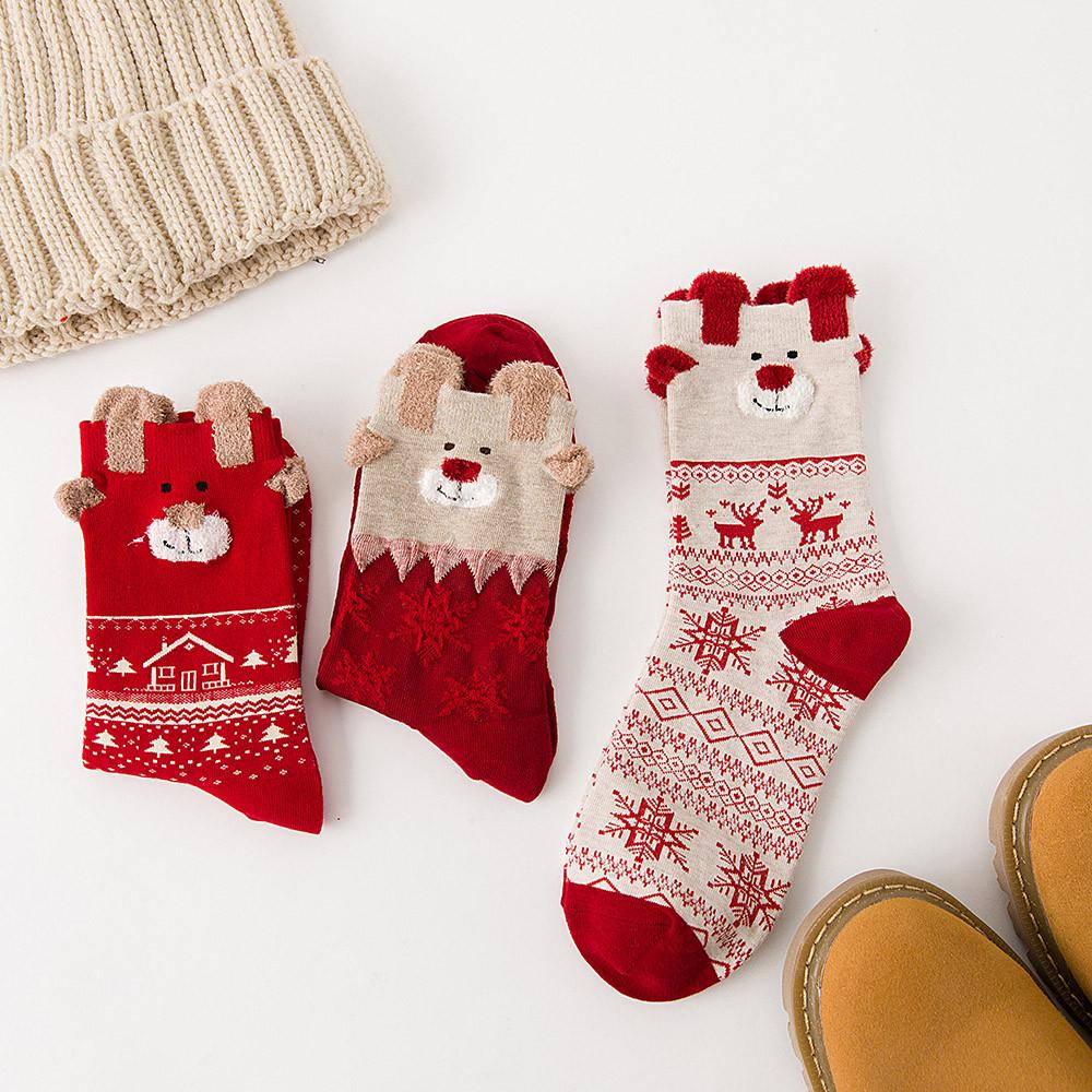 Buy Christmas Women Cotton Sock Multi-Color Women's Winter Socks at ...