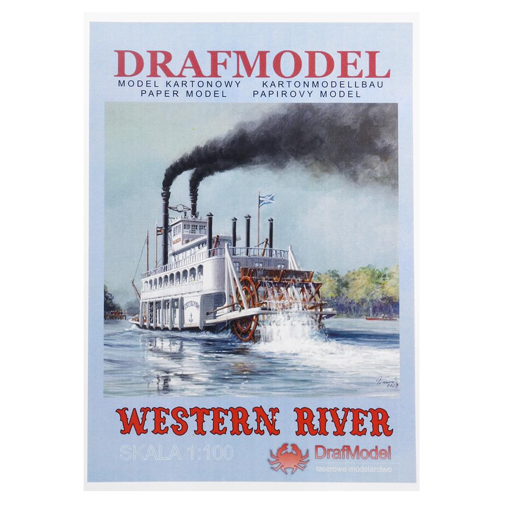 Buy 1:100 Western River Mississippi Paddle Steamboat Handcraft Paper ...
