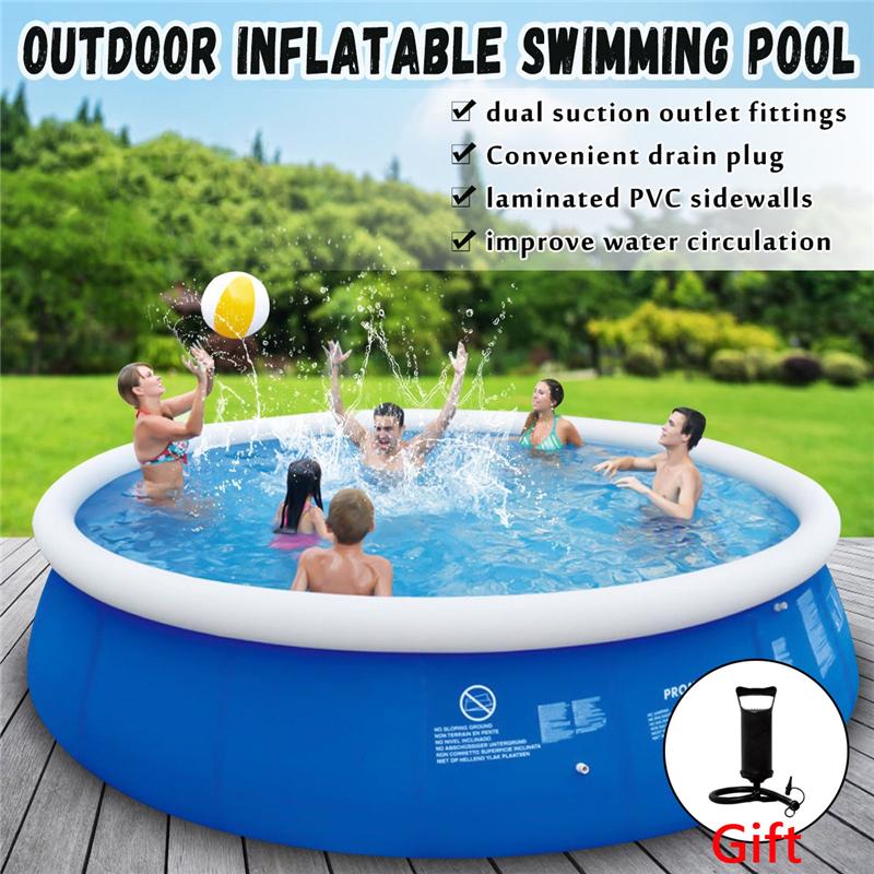 Buy 240x76cm Summer Inflatable Swimming Pool Kids Water Sports ...