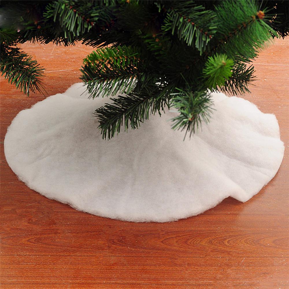 White Christmas Tree Skirt Snow Cotton Tree Skirts Merry Christmas ...