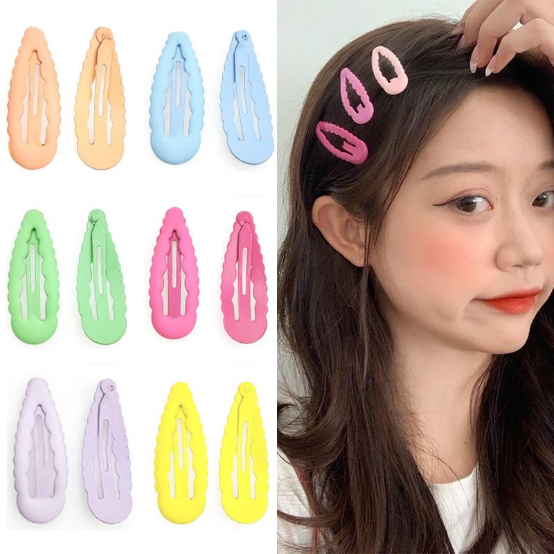 Buy Female Candy Color Water Drop BB Hairpin Hair Accessories Clip ...
