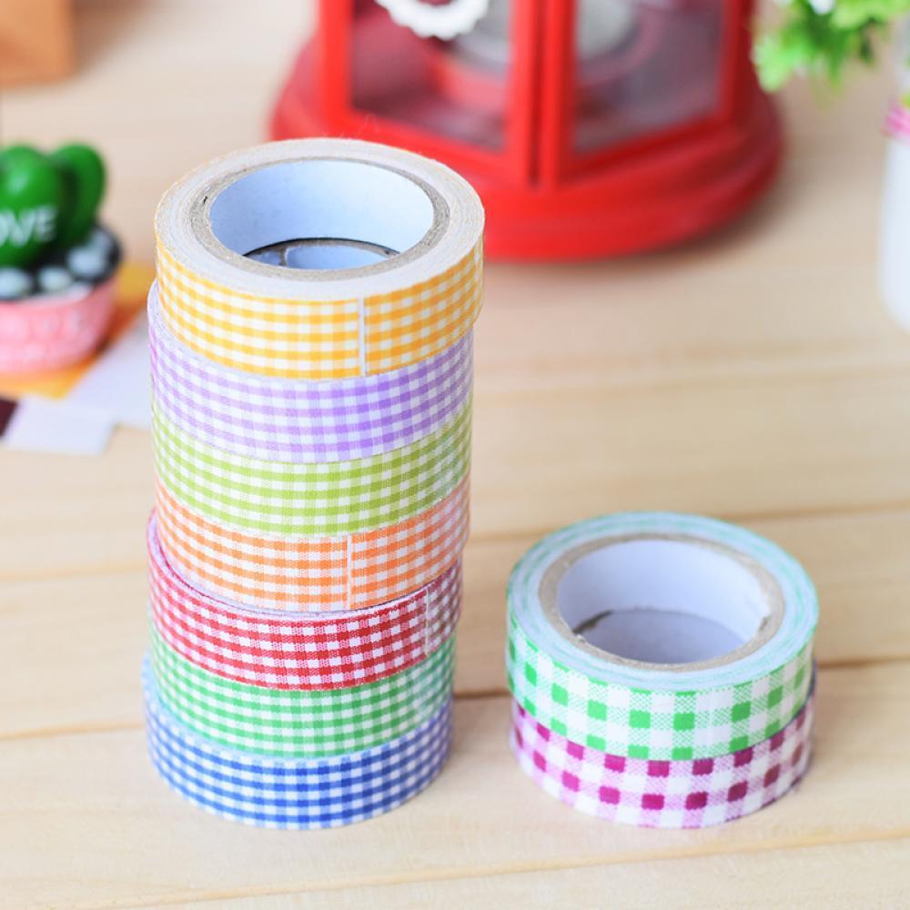 Buy 1Roll Japanese Decoration Sticky Paper Grid Craft Washi Tape ...