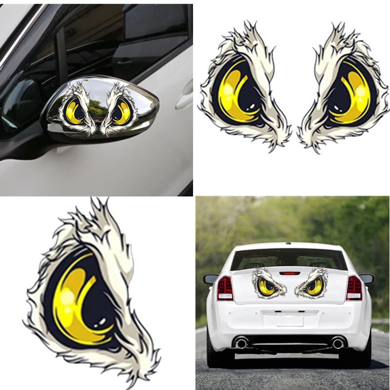 Buy 3D Reflective Waterproof Motorcycle Window Eagle Eye Sticker Car ...