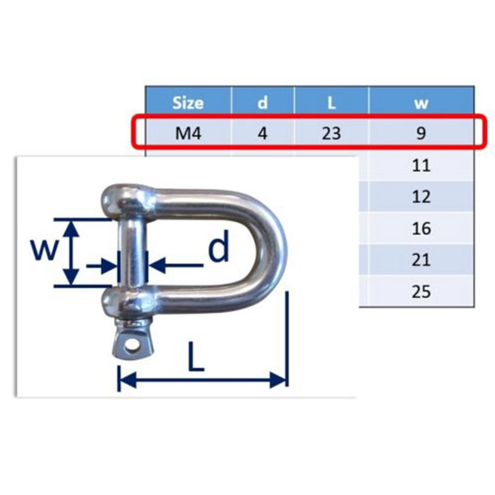 Buy 3 x SMALL EXTRA LARGE HEAVY DUTY D SHACKLES Towing Metal U at ...
