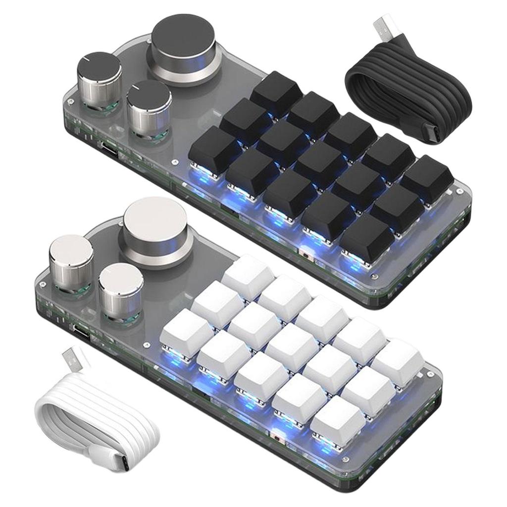 Macro Keyboard|15-Key Mechanical One-Handed Keyboard|RGB Keypad USB ...