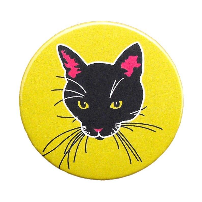Cheap Cat Button Pin Animal Pet / Black Cat Lover brooches Bag Clothes ...