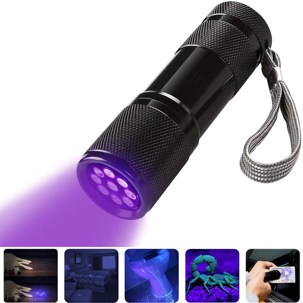 Uv Torch 9 Led 395nm Ultraviolet Ultra Violet Led Flashlight Ultra ...
