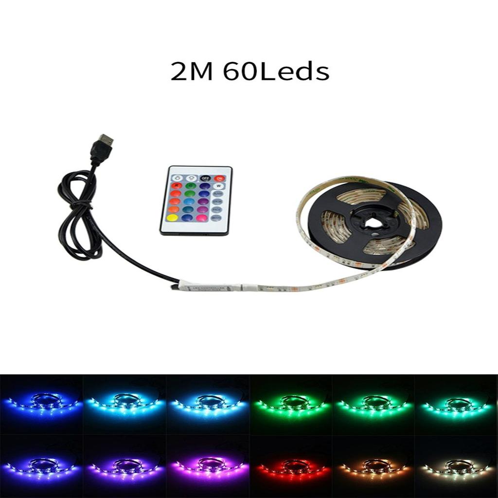 Buy 0.5M/1M/2M 5V USB 30 LED/m 5050 RGB Flexible USB LED Strip Light TV ...