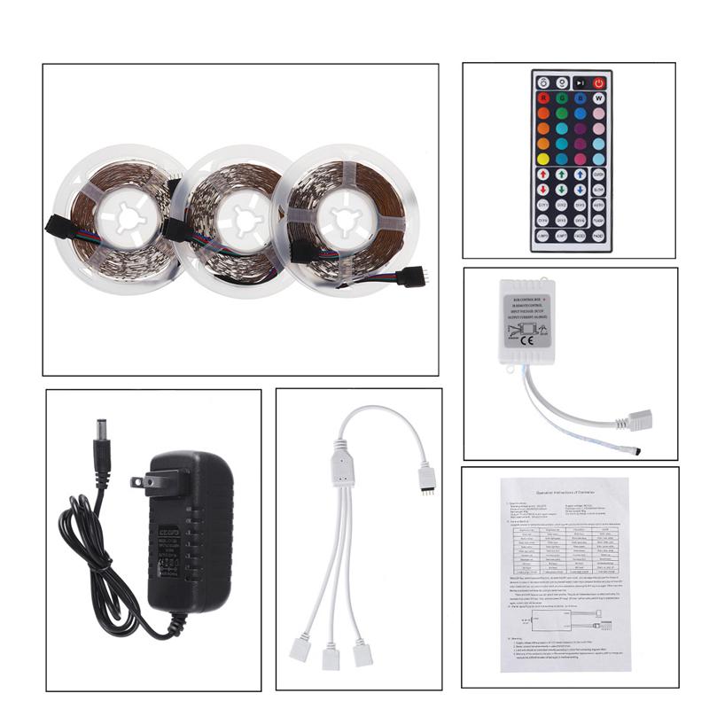 Buy 32FT 15M RGB 600/900 LED Flexible Strip Light 3528 Strip With 44 ...